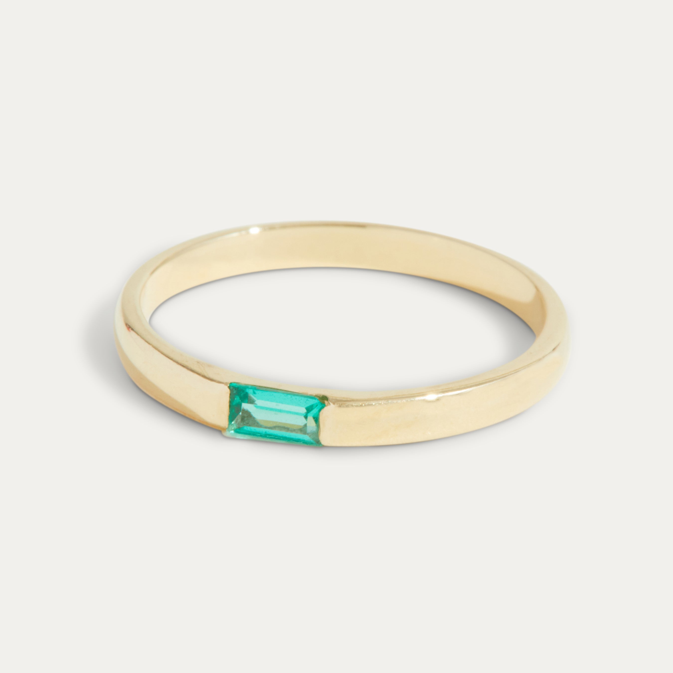 Krieger Collection | Single 2x4 Baguette Colored Stone Band